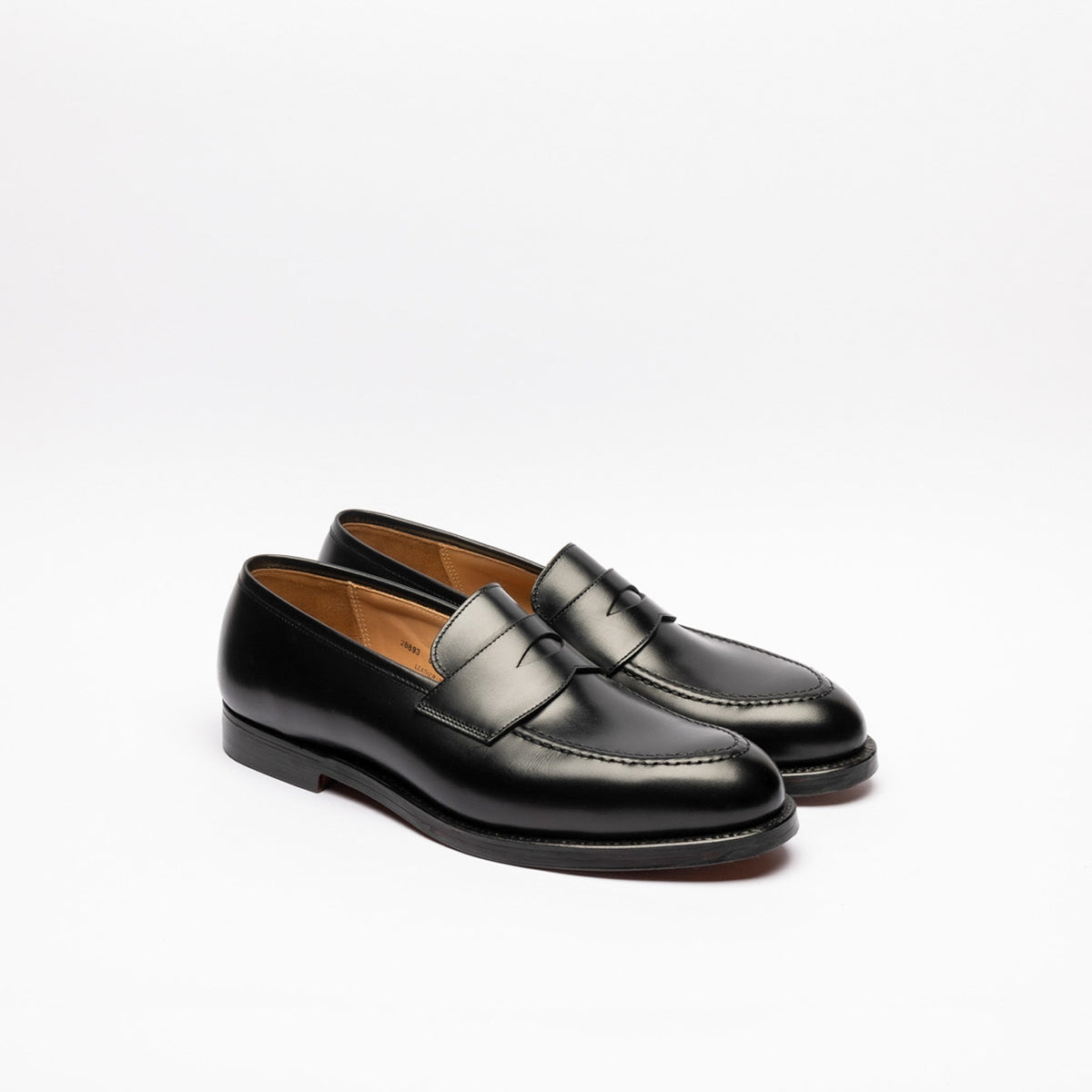 Crockett & Jones Henley penny loafer moccasin in black leather – Borghini